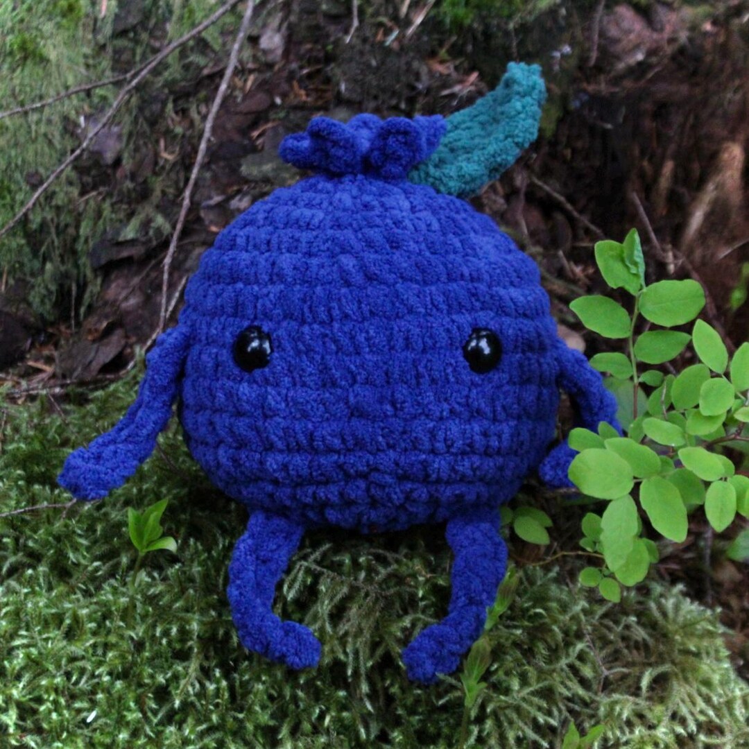 Handmade Blueberry Crochet Plushie – Bluma the Berry Toy | Kawaii ...