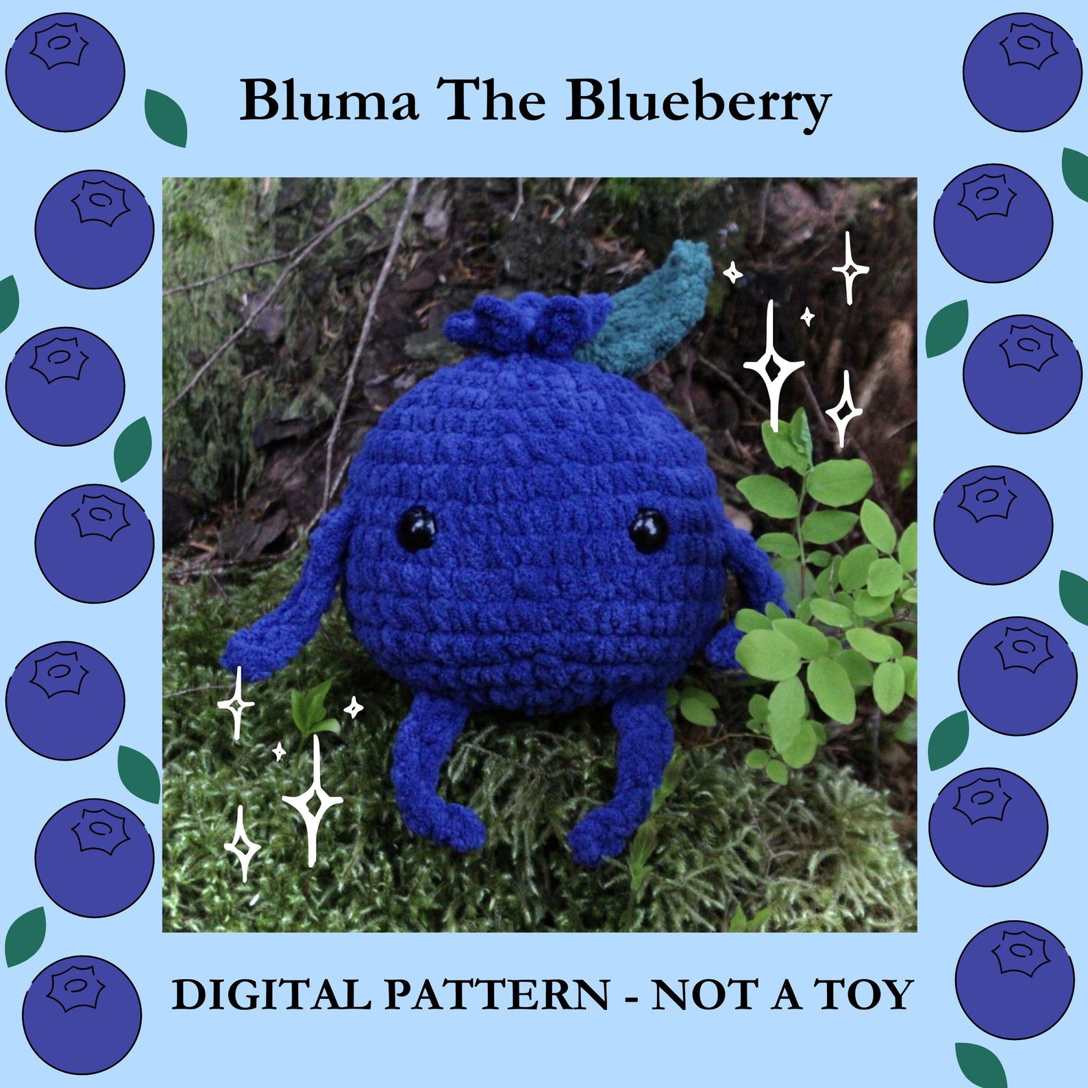 Bluma the Blueberry Crochet Pattern - Alaska Berry Plushie PDF ...