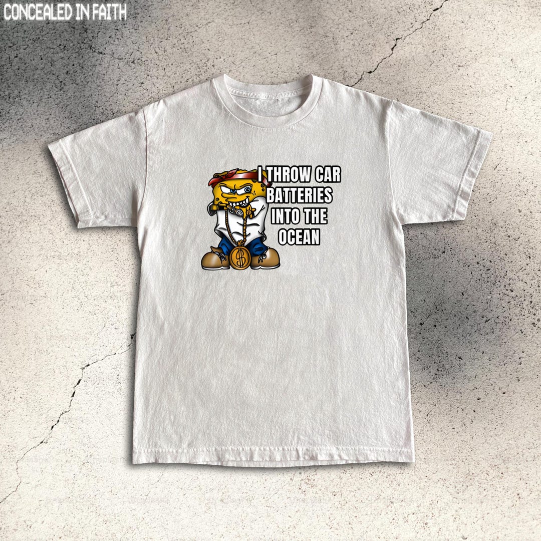 I Throw Car Batteries Meme T-shirt: Funny Graphic Tee - Etsy