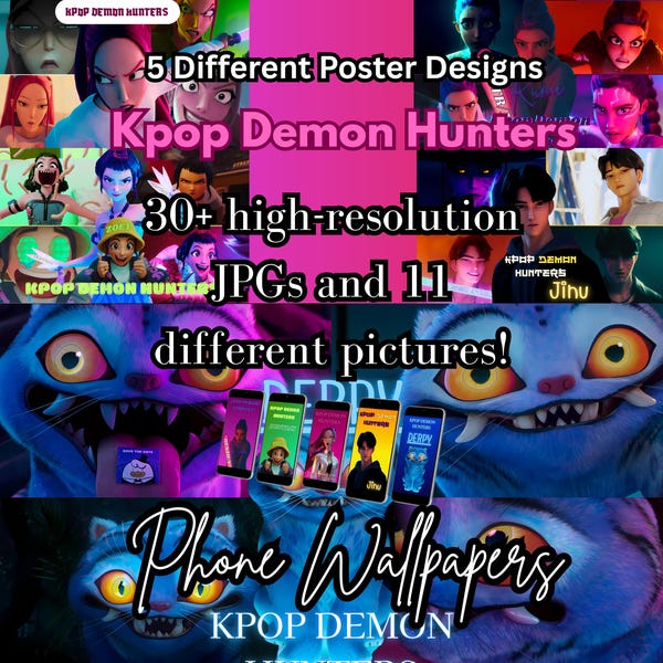 Kpop Demon Hunters Huntrix Phone Wallpaper - Etsy