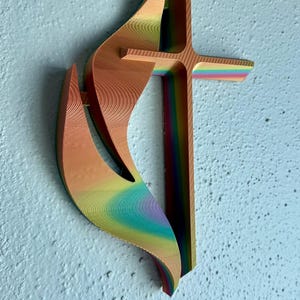 3D Printed United Methodist Cross in Rainbow Colors - Etsy