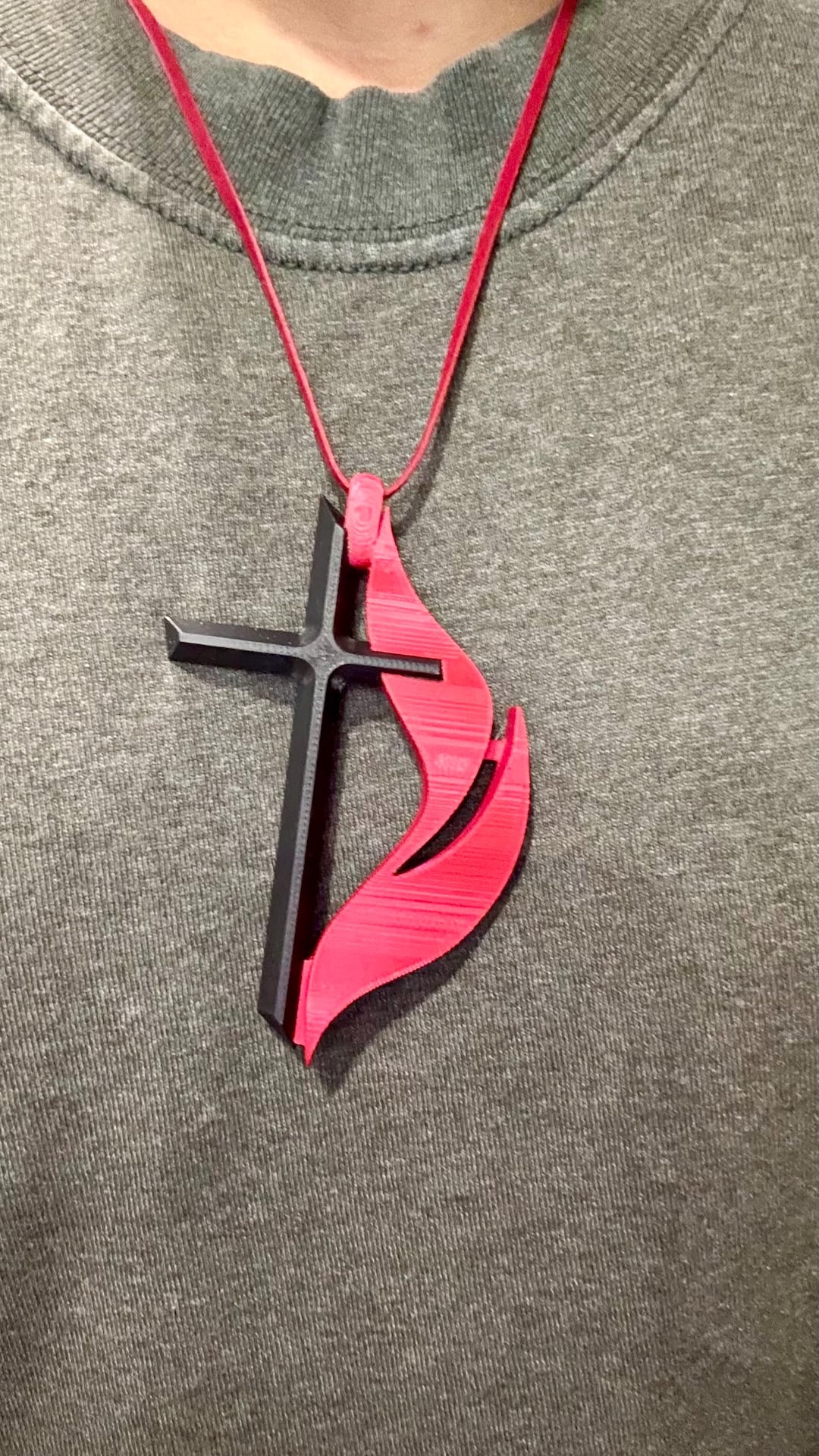 United Methodist Cross Pendant - Etsy