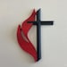 3D United Methodist Cross and Flame - Etsy