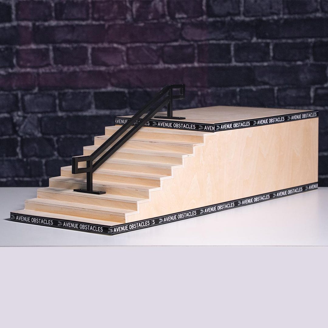Mega Set Fingerboard 10 Stair Obstacle - "new" Black Rail - Etsy