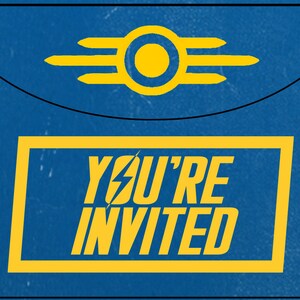 Custom Fallout-themed Party Invitation With Envelope 4x6 Printable ...