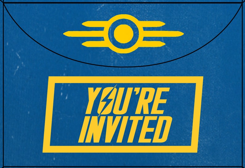 Custom Fallout-themed Party Invitation With Envelope 4x6 Printable ...