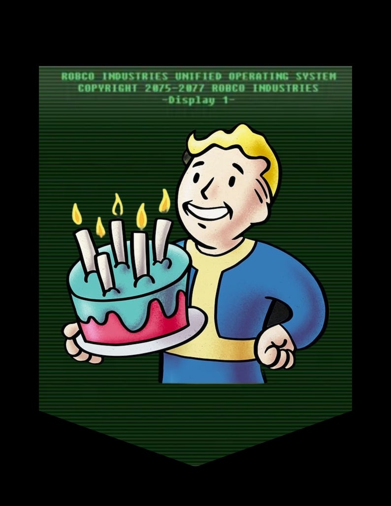 Fallout-themed Happy Birthday Banner | Customizable Alphabet Banner ...
