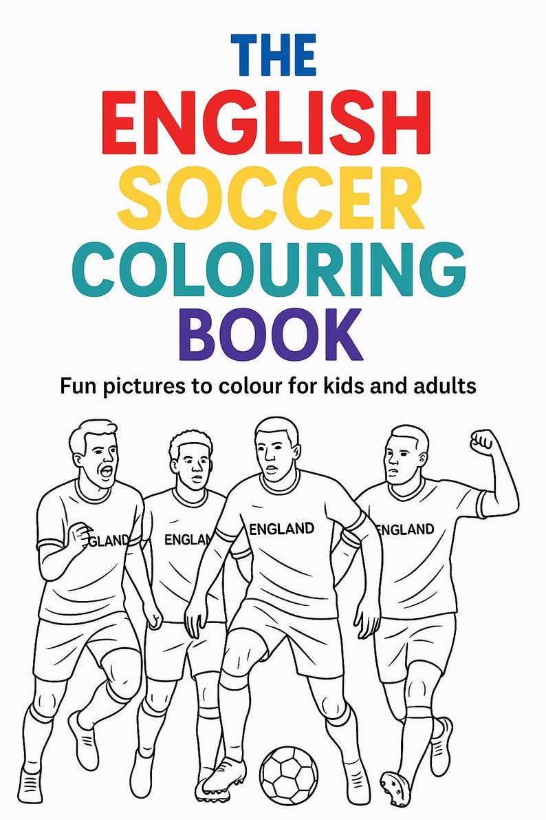 The English Soccer Colouring Book | 20 Clubs | Kids Activity Book ...