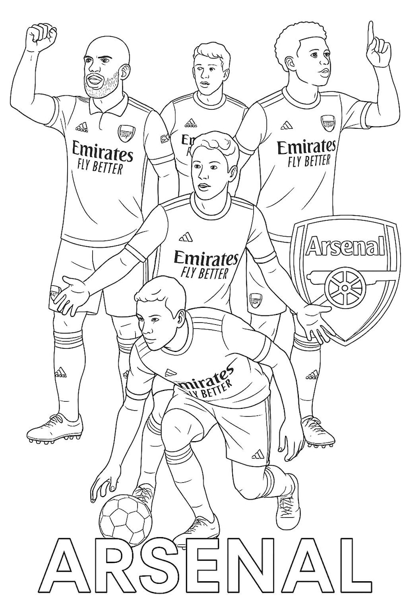 The English Soccer Colouring Book | 20 Clubs | Kids Activity Book ...