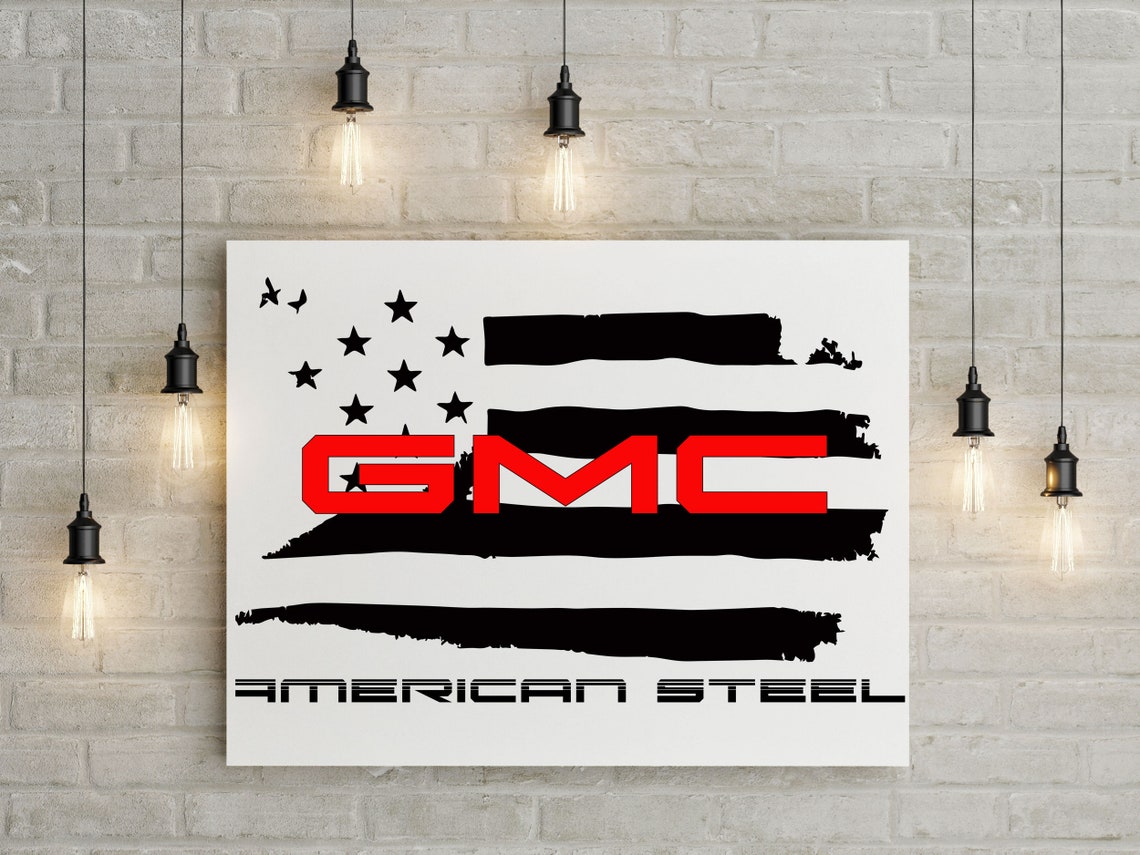SVG, GMC Truck SVG, American Steel, Squarebody, Man, Flag, Dxf, Jpg ...
