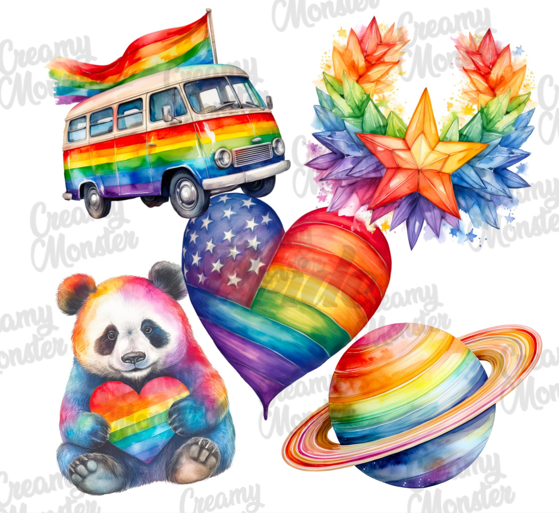 Pride Set1 PNG Clipart Bundle | Transparent Rainbow Love Files | LGBTQ ...