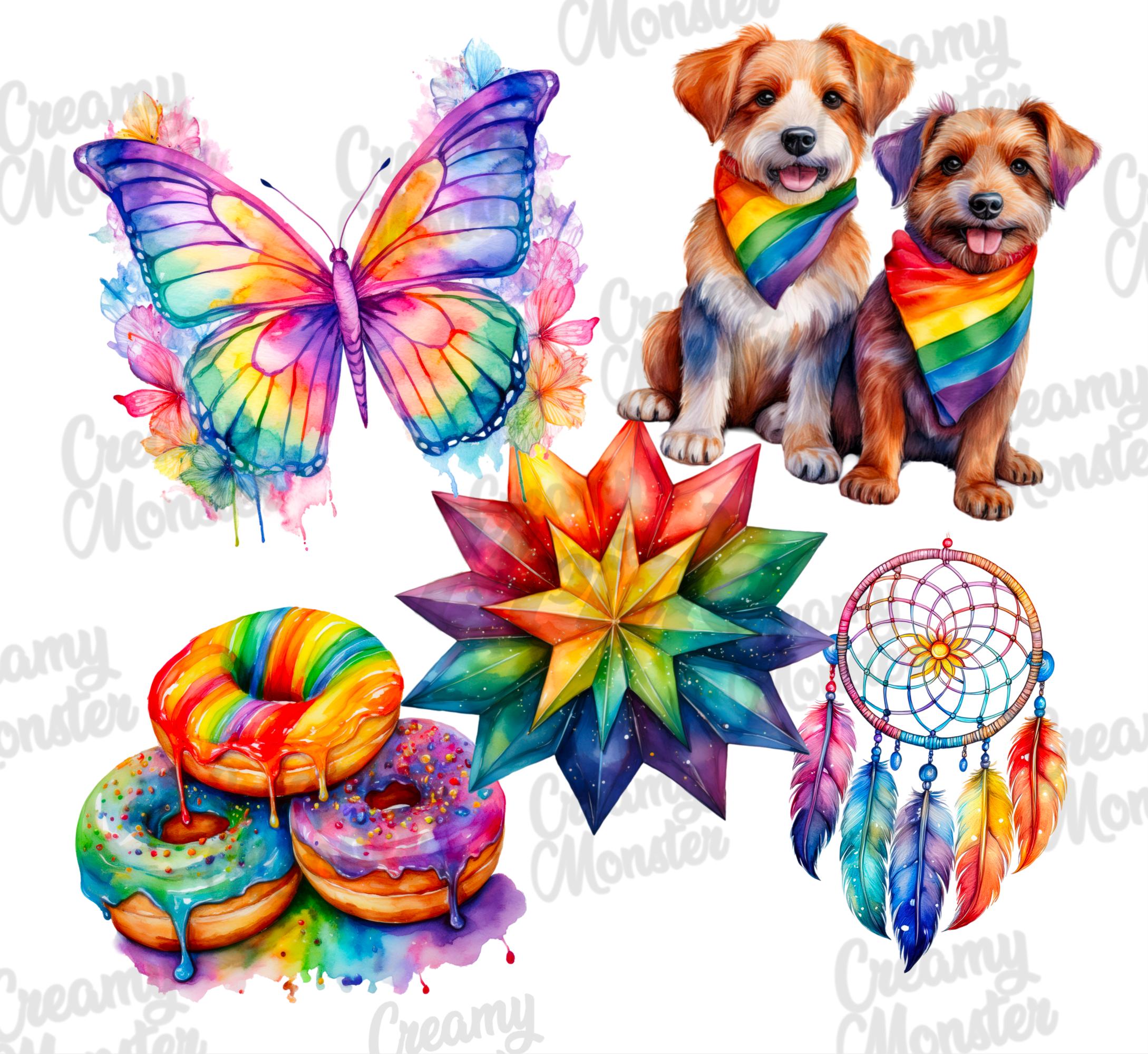 Pride Set1 PNG Clipart Bundle | Transparent Rainbow Love Files | LGBTQ ...