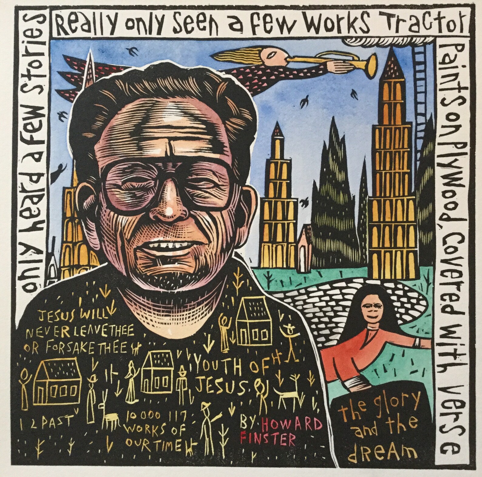 Howard Finster Folk Art the Glory and the Dream Bill Mallonee Original ...