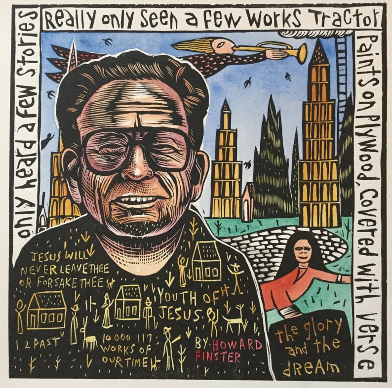 Howard Finster Folk Art the Glory and the Dream Bill Mallonee Original ...