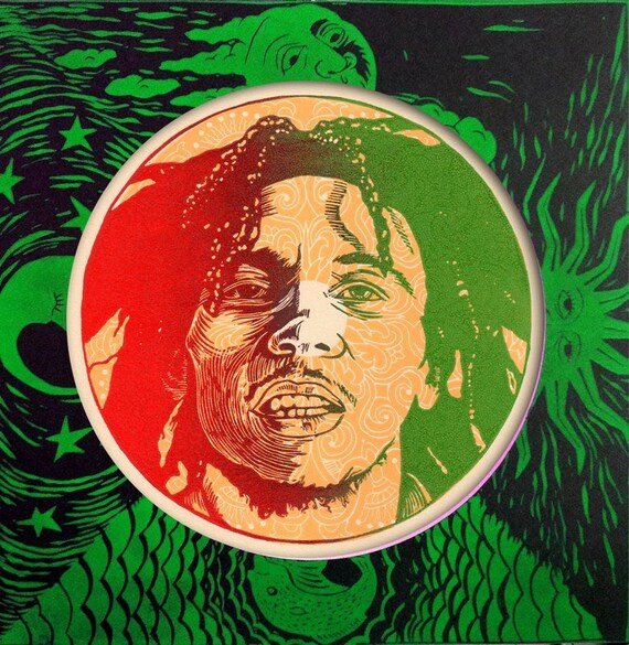 Bob Marley Original Music Linocut | Etsy