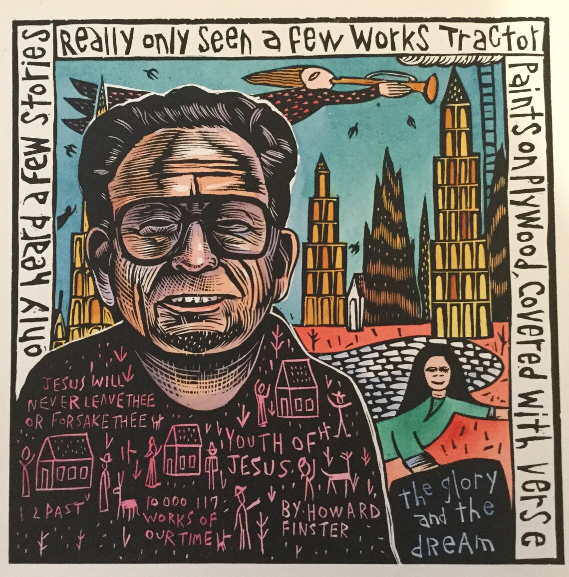 Howard Finster Folk Art the Glory and the Dream Bill Mallonee Original ...