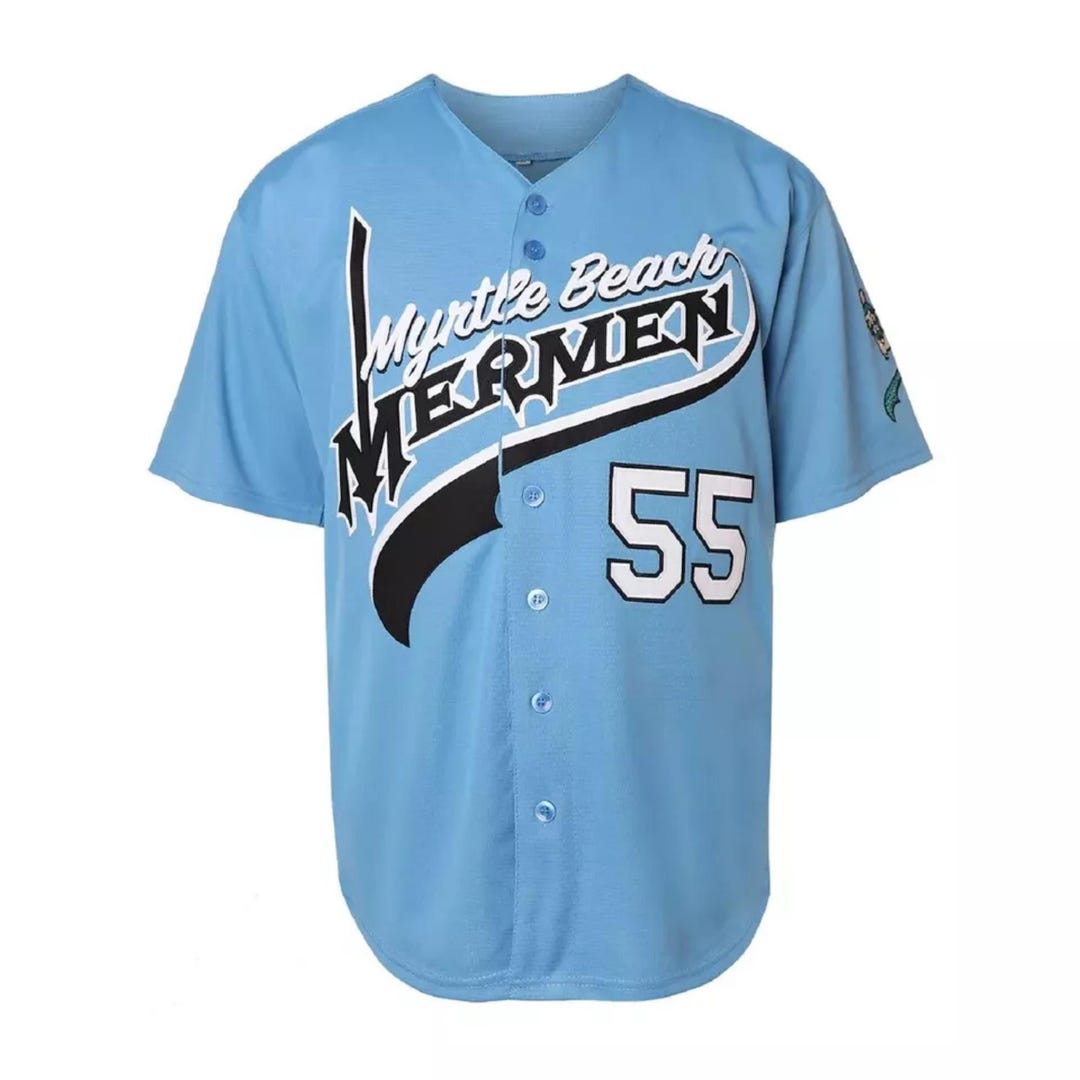 Kenny Powers #55 Eastbound and Down Myrtle Beach Mermen Movie Jersey - Etsy