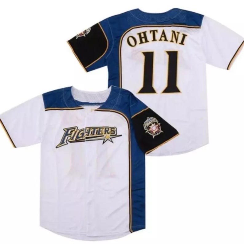 Retro Ohtani Team Japan Hokkaido Fighters Baseball Jersey Pull Over ...