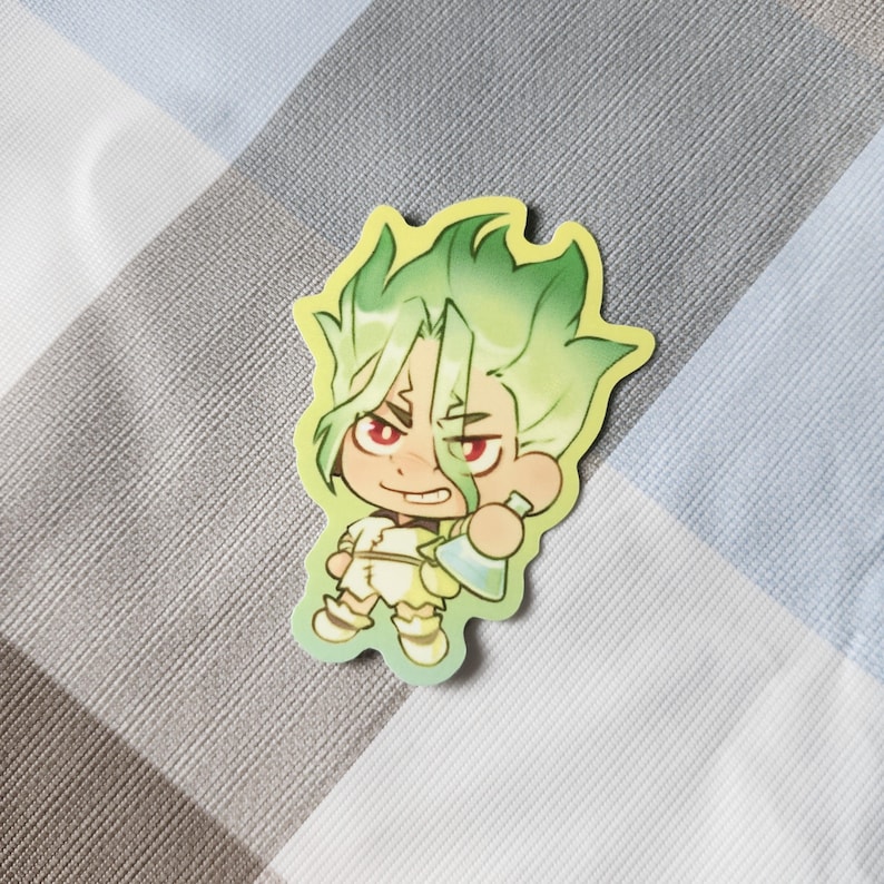 Dr. Stone Chibi Character Die-cut Stickers - Etsy
