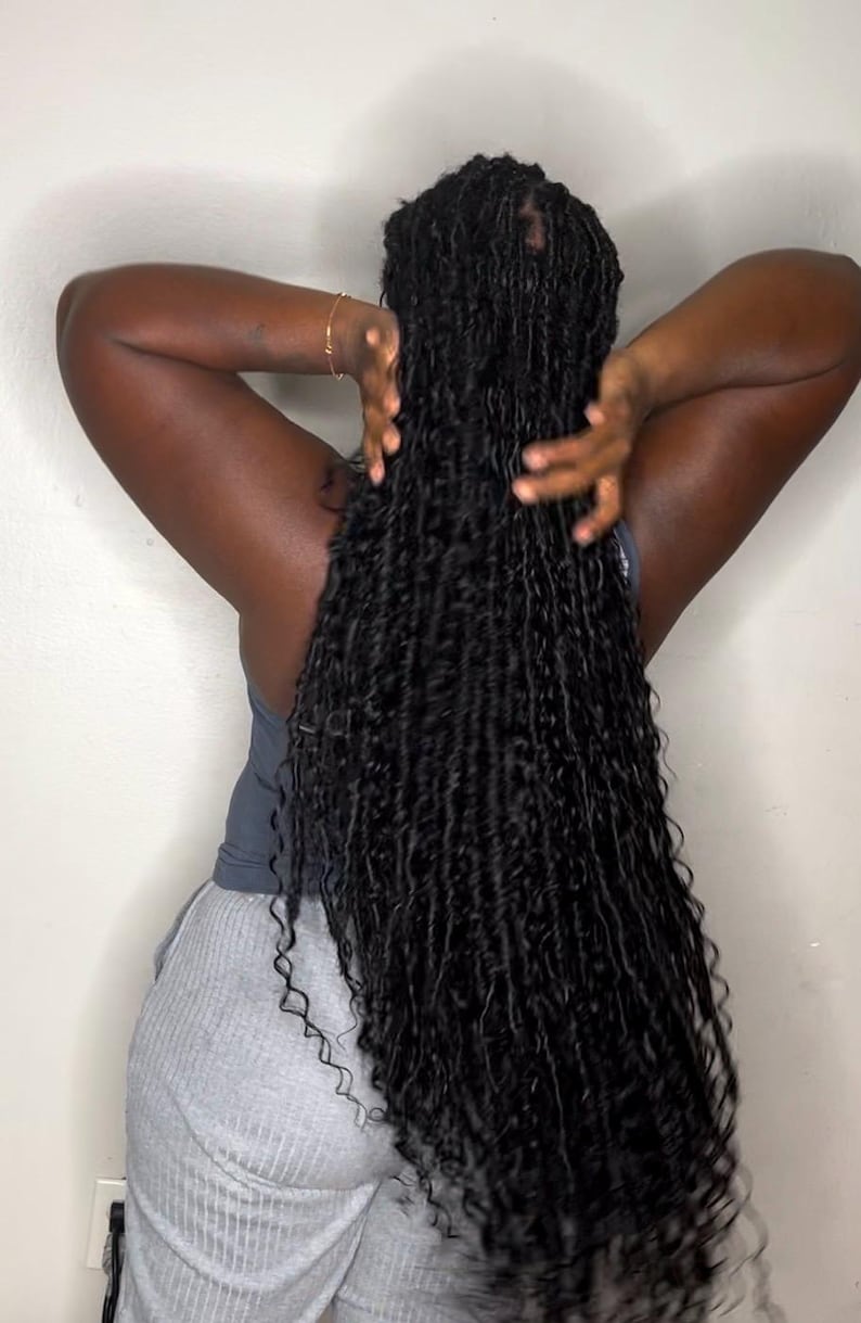 Boho Locs With Curls | Distressed Bohemian Locs | 100% Human Hair ...