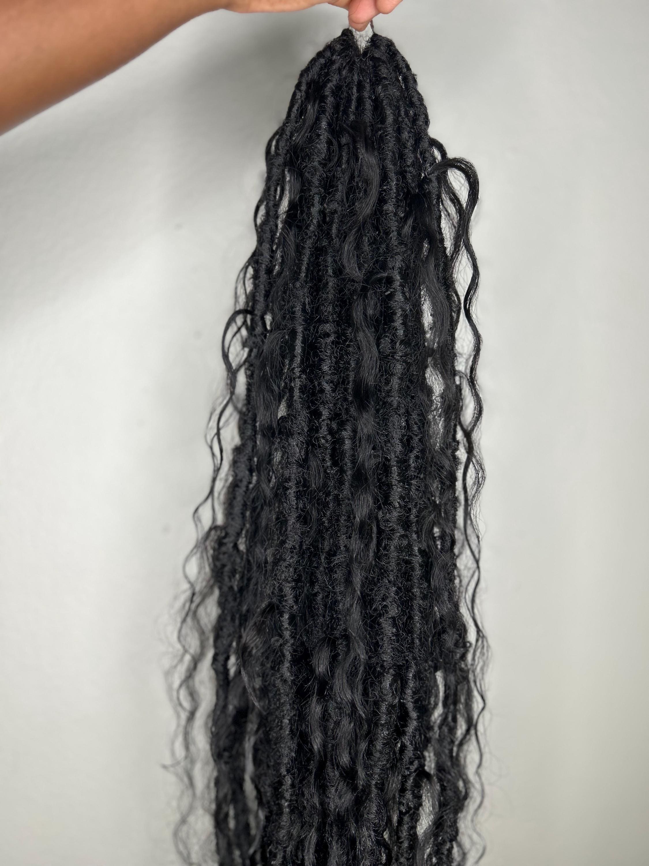 Handmade Deep Curly Boho Locs | 100% Human Hair Curly Pieces ...