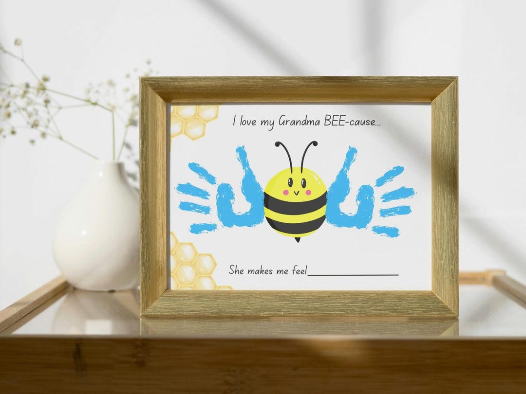 Mother's Day Handprint Bee Craft | Gift for Mom | Gift for Grandma ...