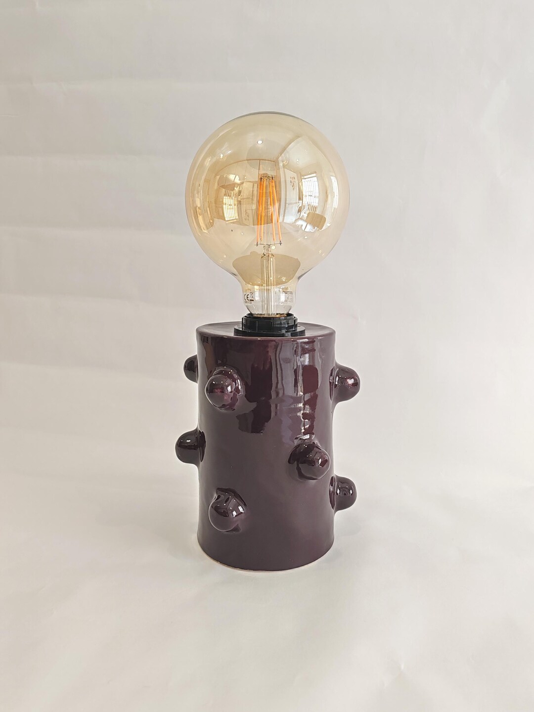 HELL RAISER Purple Ceramic Table Lamp. Handmade Ceramic Lamp ...