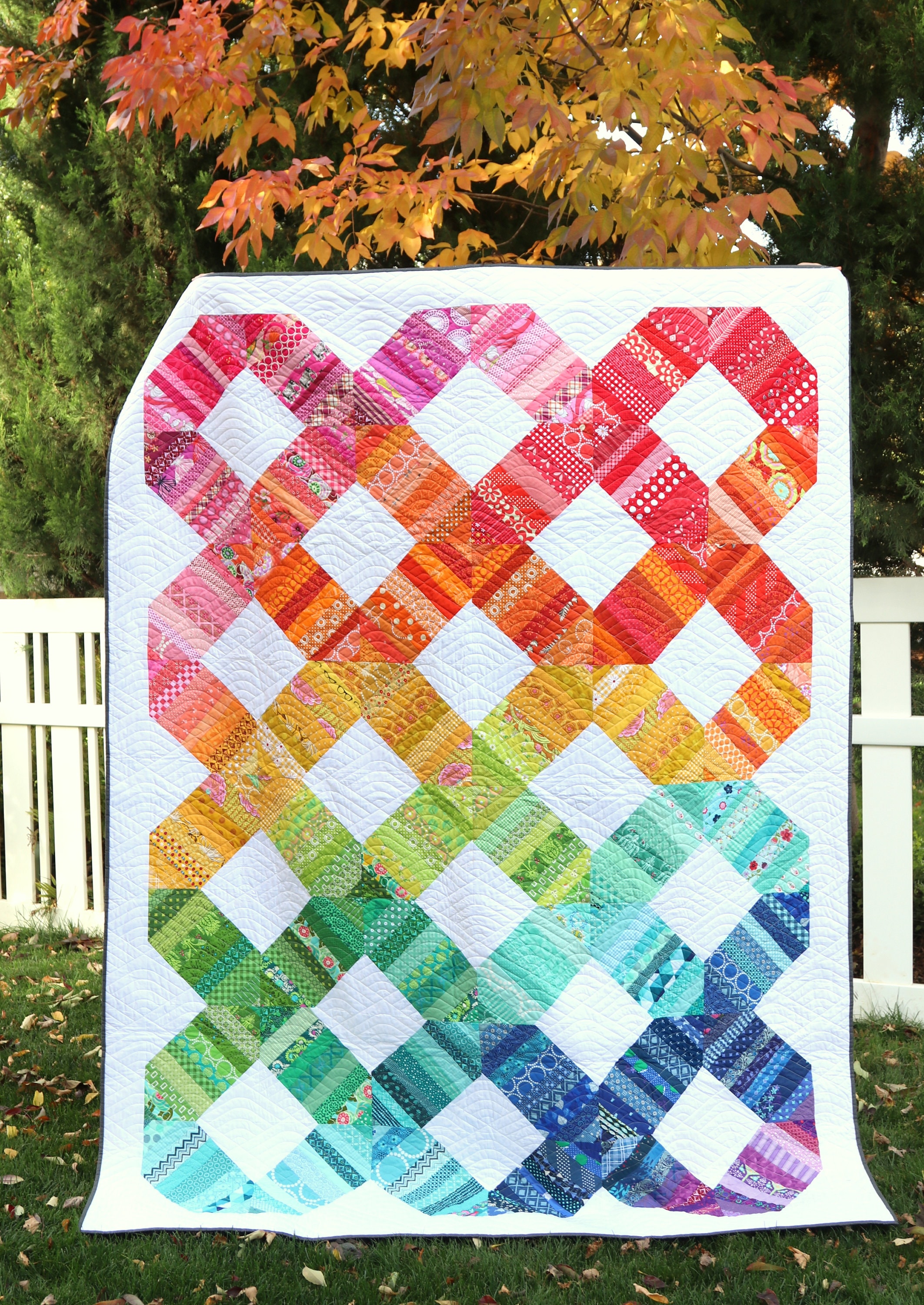 Scrap Happy Rainbow Connection Quilt PATTERN PDF - Etsy