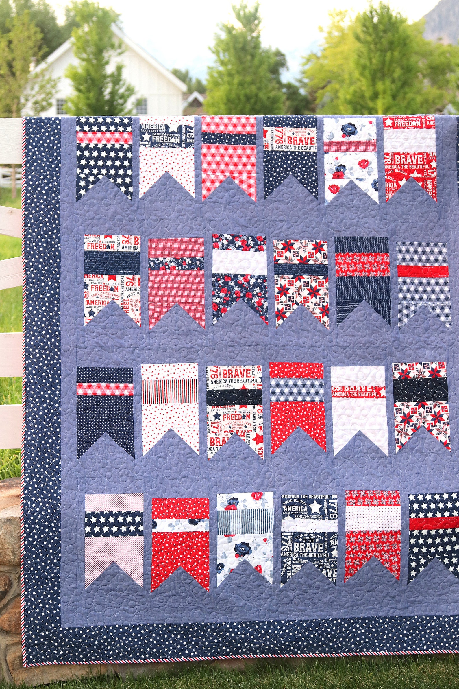 Summer Bunting Quilt Pattern PDF | Etsy