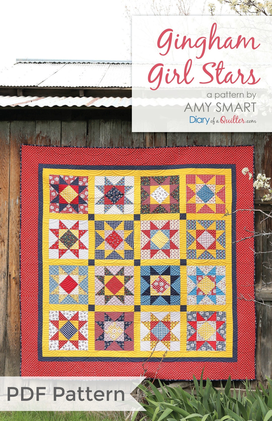 Gingham Girls Star - Quilt Pattern - PDF VERSION - Etsy