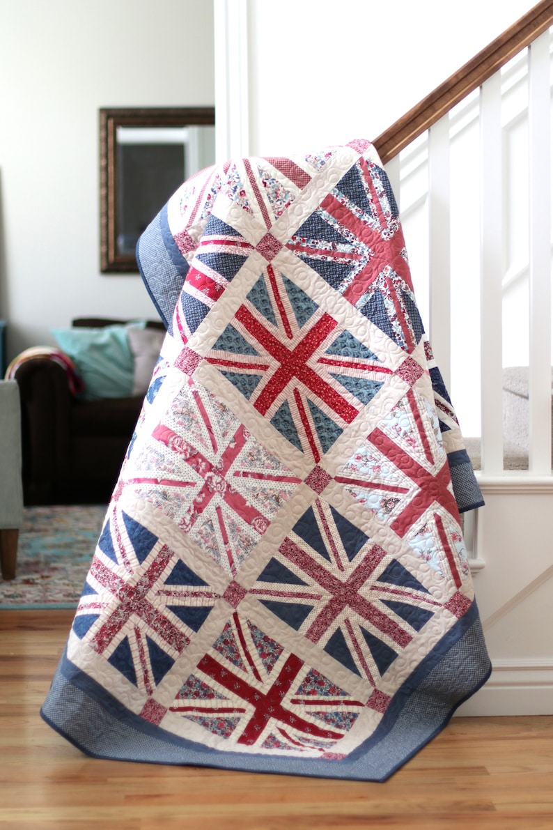 Union Jack Block Quilt Pattern PDF - Etsy