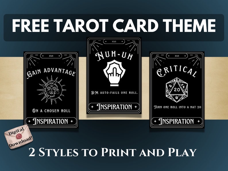 DND Inspiration Cards | Dnd Inspiration Tokens | Dungeon Master Assets ...