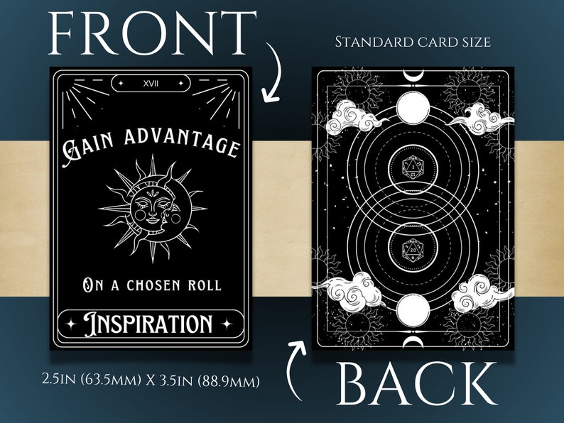 DND Inspiration Cards | Dnd Inspiration Tokens | Dungeon Master Assets ...
