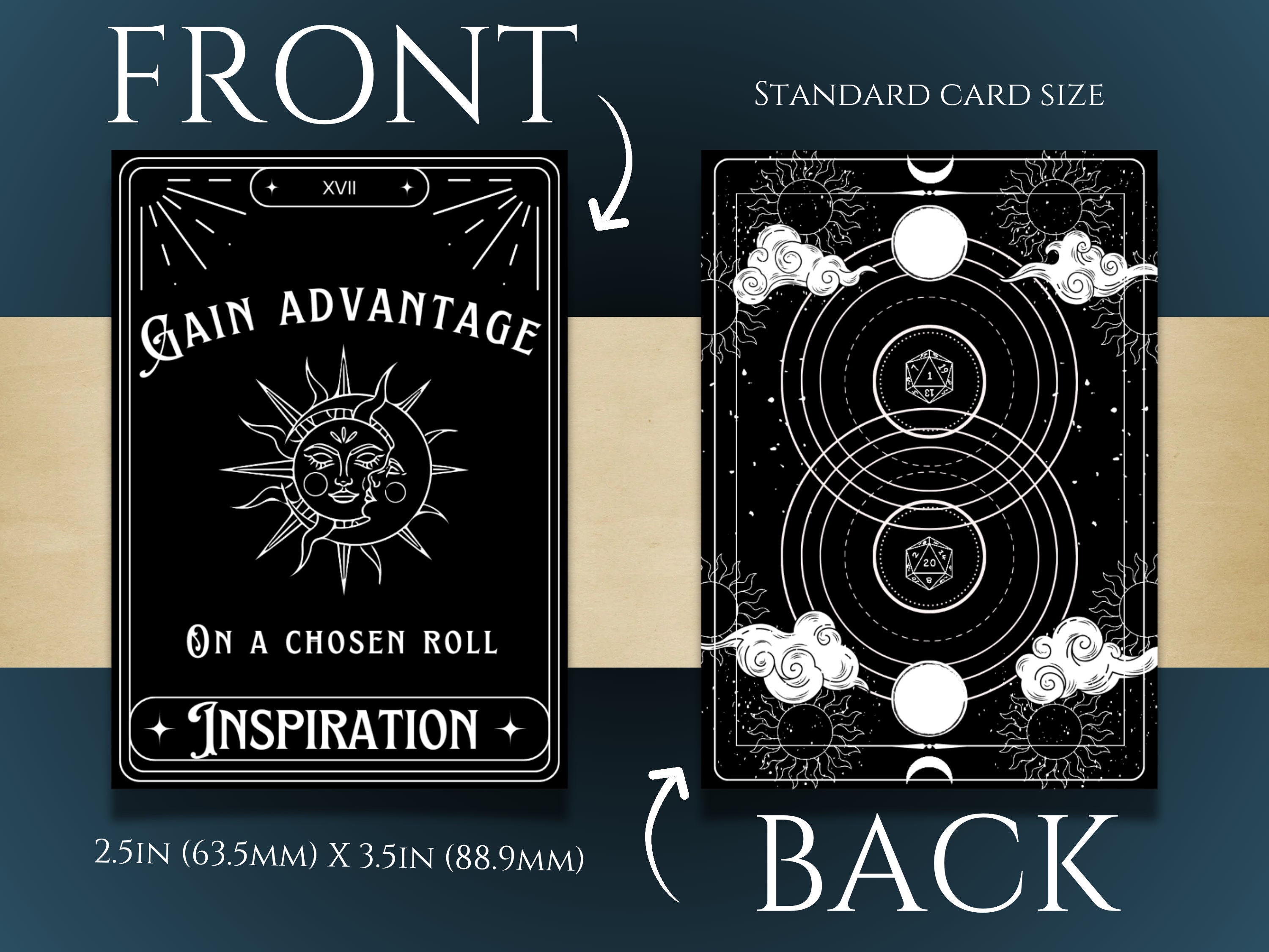 DND Inspiration Cards | Dnd Inspiration Tokens | Dungeon Master Assets ...