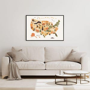Exploring America: A Minimalist Illustrated Map | Digital Art | Digital ...