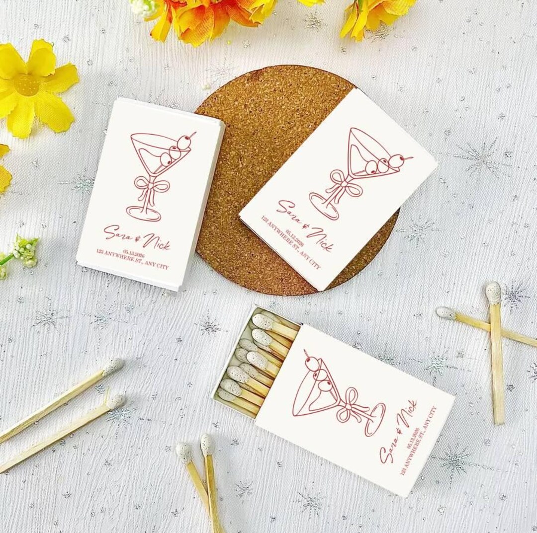Custom Wedding Matches Favor, Wedding Matchbooks, Custom Wedding Favors ...