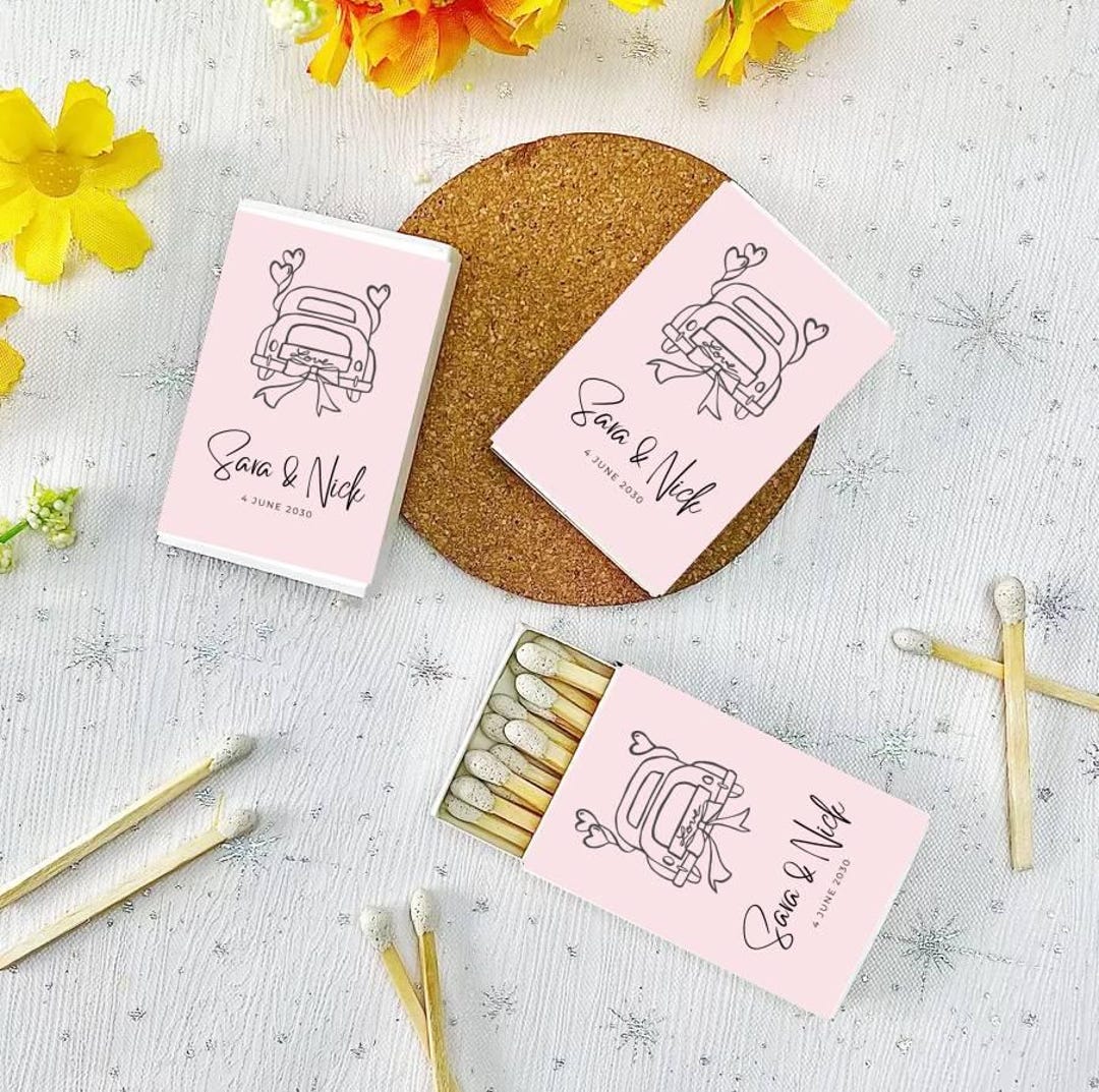 Custom Wedding Match Box, Wedding Matches, Personalized Matchbooks ...