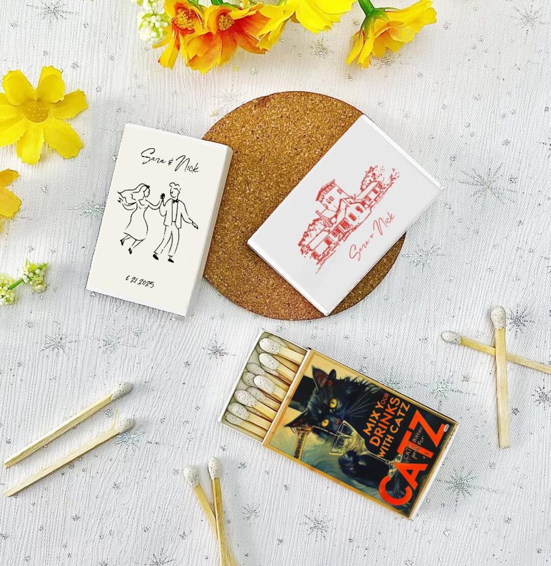 Personalized Matchboxes, Bulk Personalized Match Box, Personalized ...