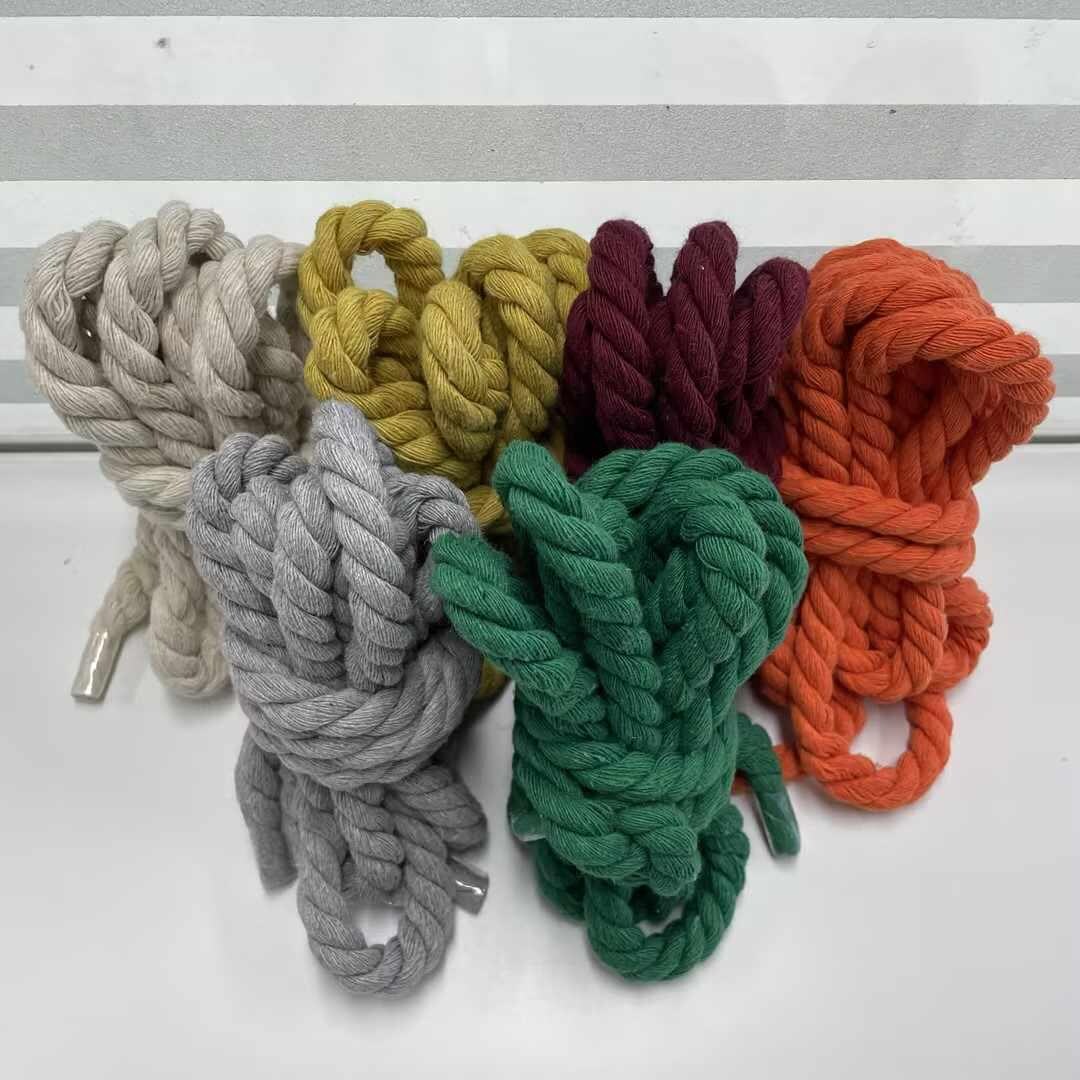 Cotton Rope Twisted Laces, Chunky Custom Rope Laces, Cotton Chunky ...
