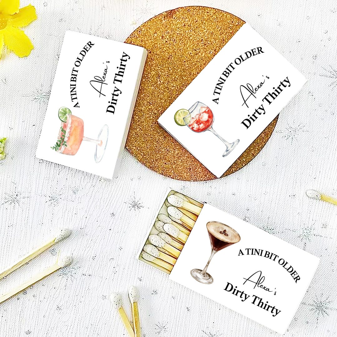 Espresso Martini Birthday Matchbox,a Tini Bit Older Birthday Party ...