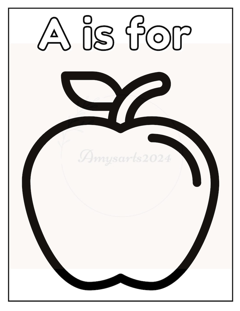 Colouring Page for Toddler, ABC Colouring Page, Alphabet Colouring ...