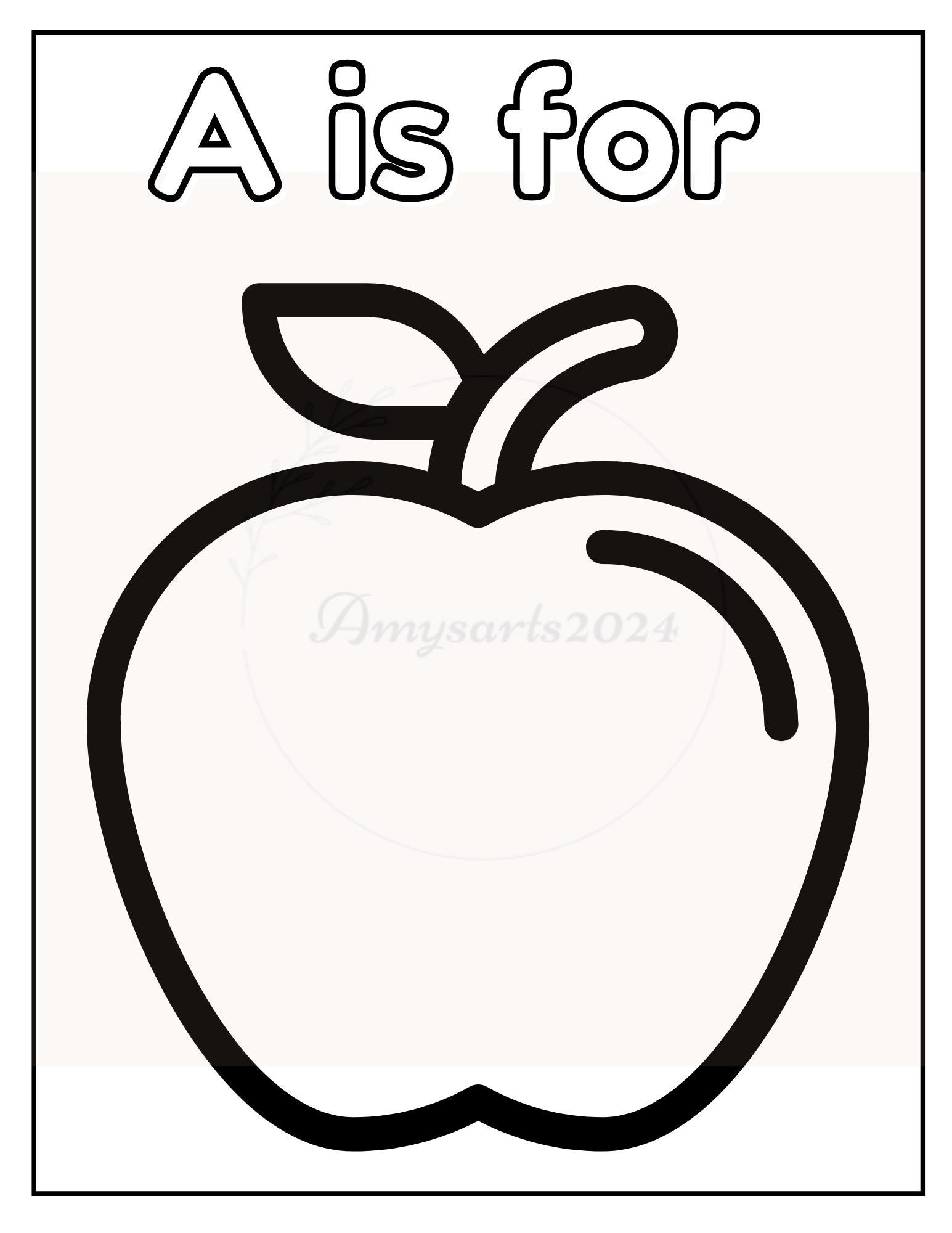 Colouring Page for Toddler, ABC Colouring Page, Alphabet Colouring ...