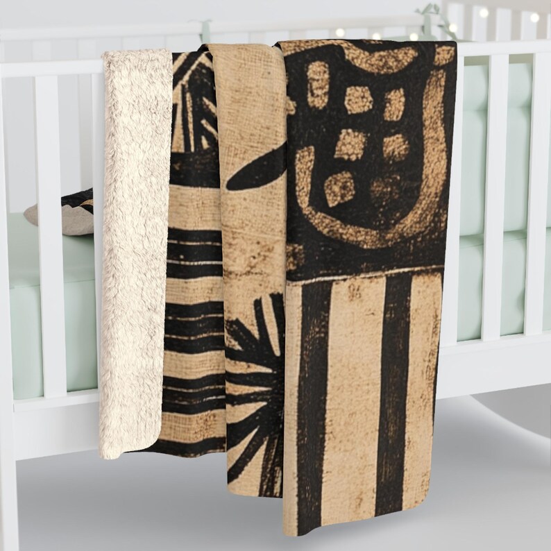 Heritage Threads Collection Sherpa Fleece Blanket - African Print Throw ...