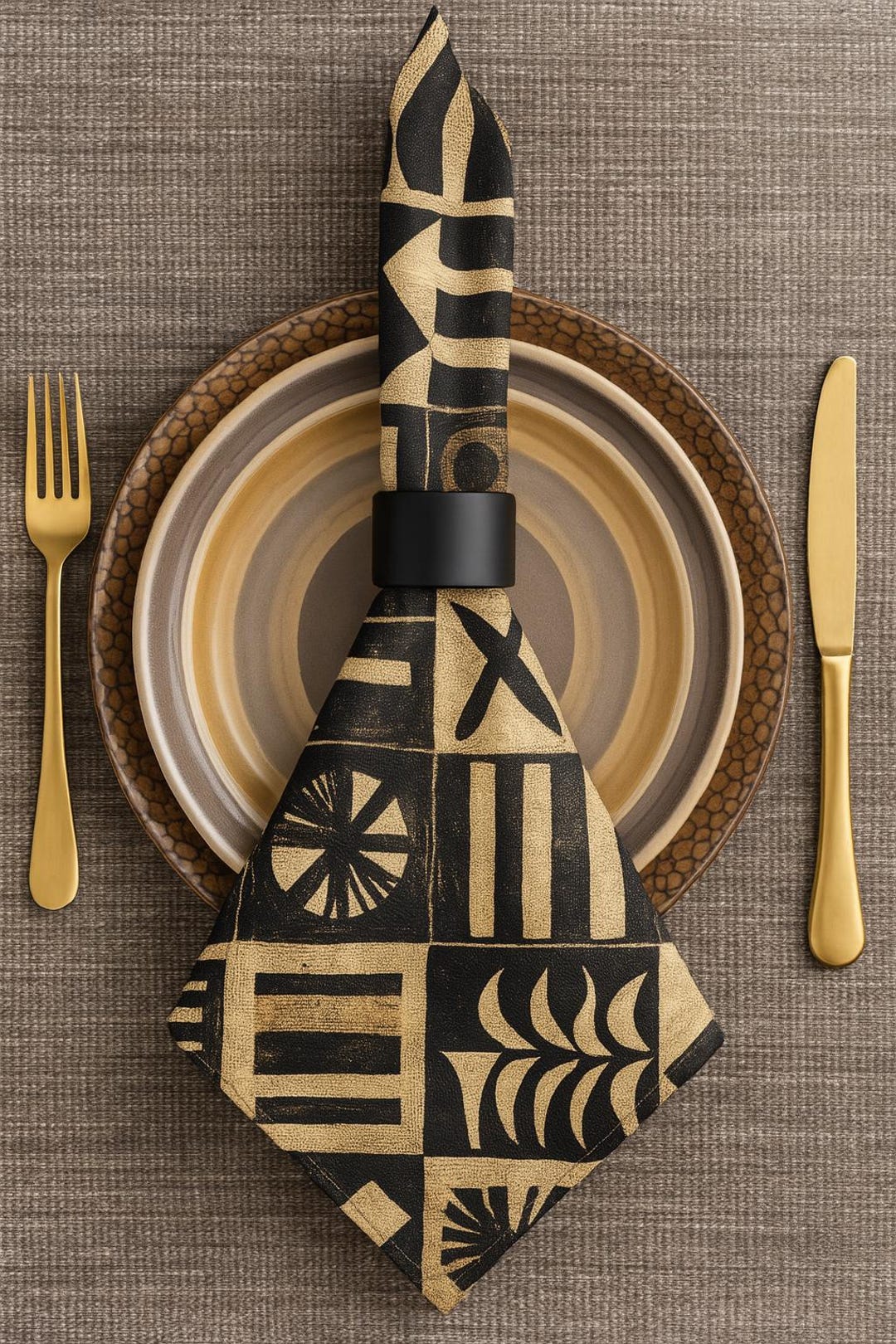 Heritage Threads Kitchen Collection 4 Piece Napkins Set - Modern Boho ...