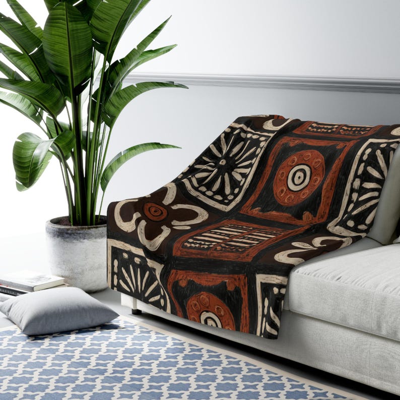 Umoja Collection African-inspired Sherpa Fleece Blankets , African ...