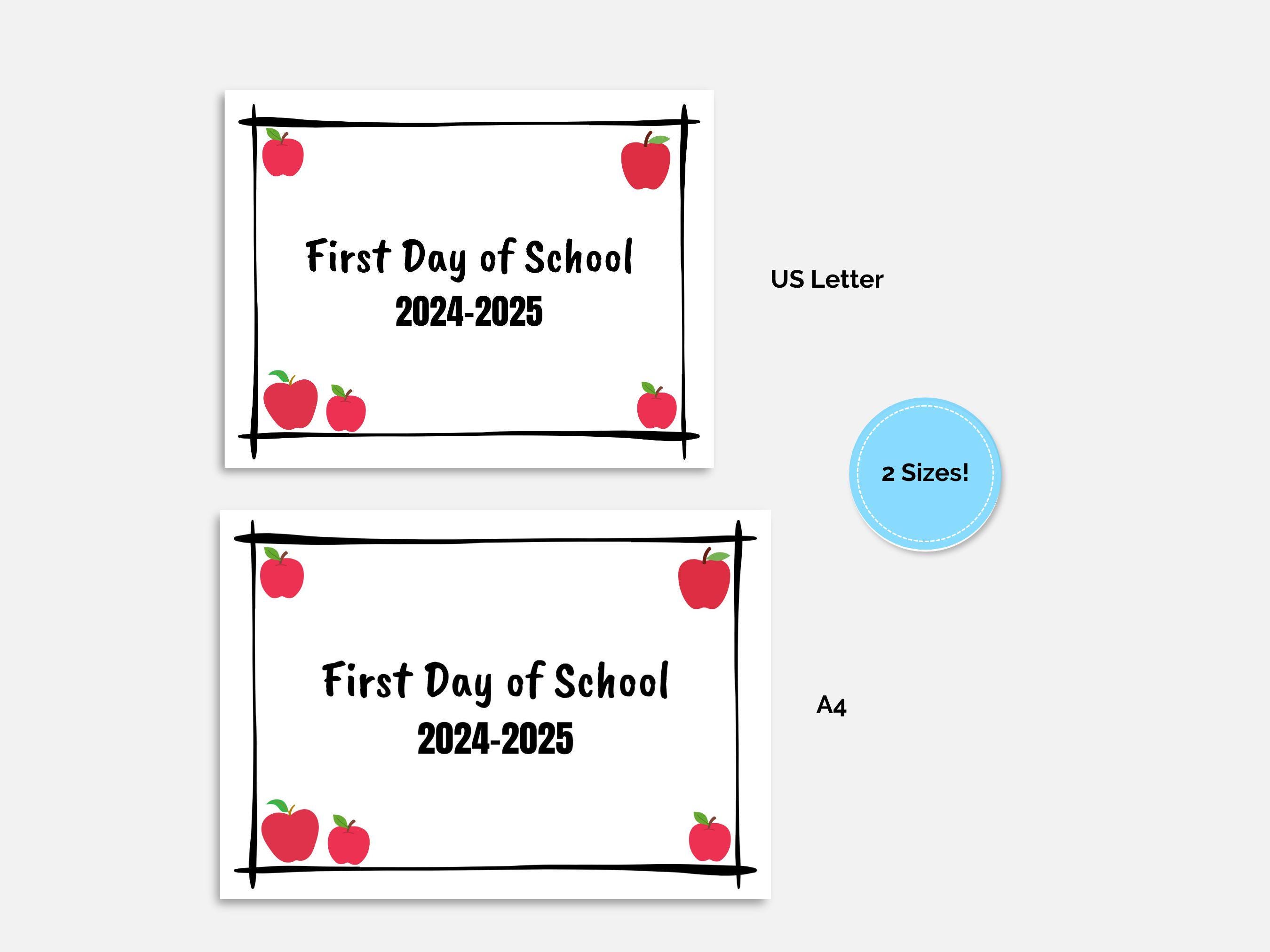 First Day of School Sign, Back to School, 1st Day of School, Student ...