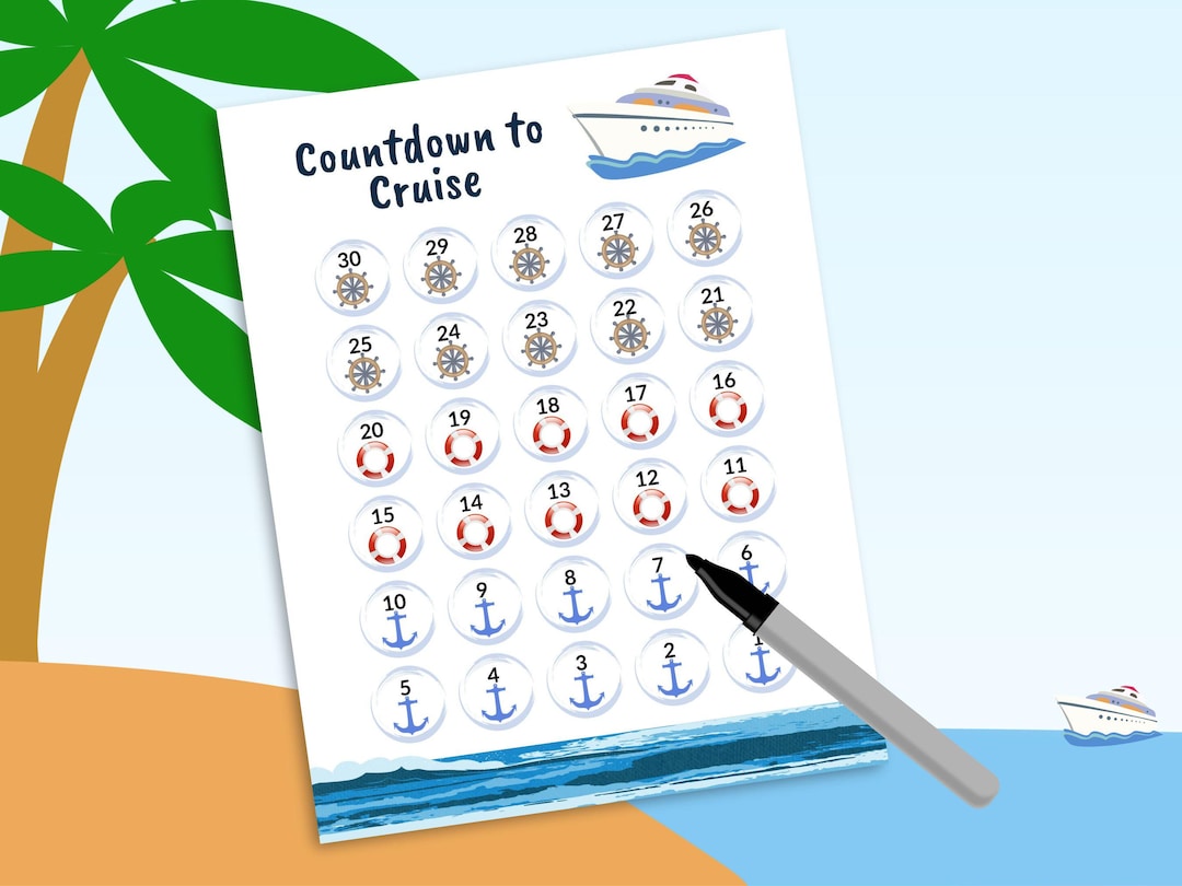 30 Day Cruise Countdown, Family Vacation Countdown, Cruise Tracker ...