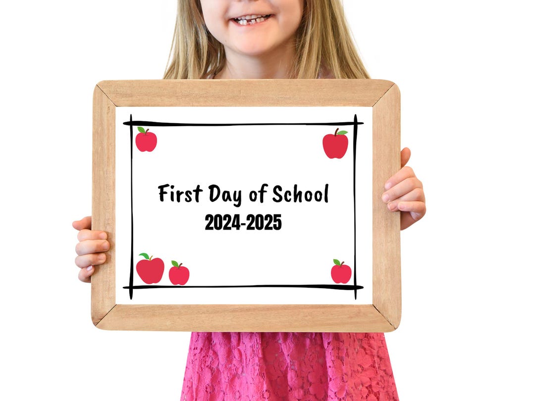 First Day of School Sign, Back to School, 1st Day of School, Student ...