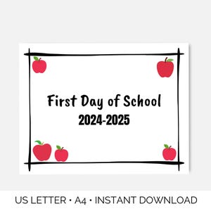 First Day of School Sign, Back to School, 1st Day of School, Student ...