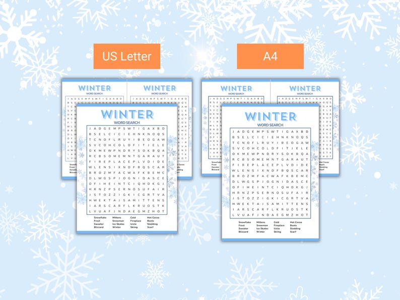 Winter Word Search, Holiday Word Search, Word Find, Classroom Winter ...
